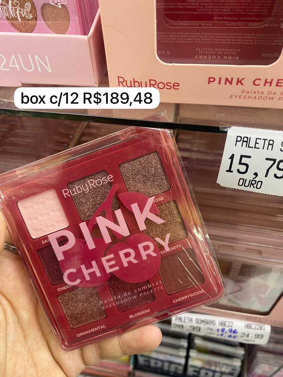 Paleta de Sombra Pink Cherry Ruby Rose – Direto da 25