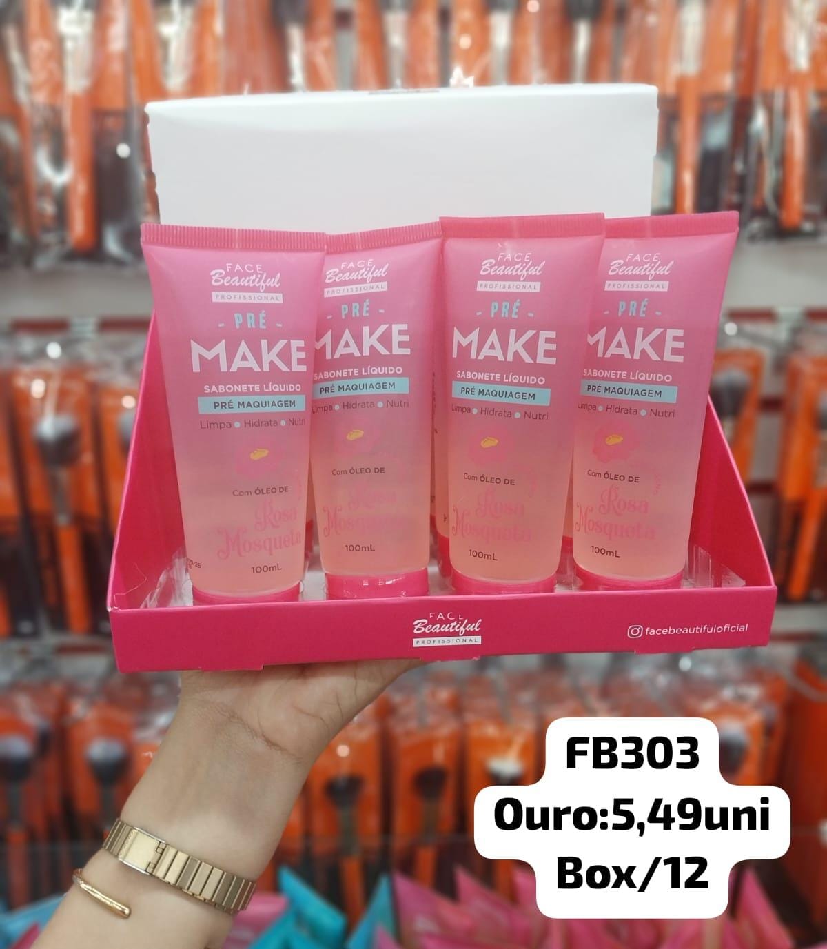 Sabonete Líquido Pré Make Rosa Mosqueta Facebeautiful – Direto da 25